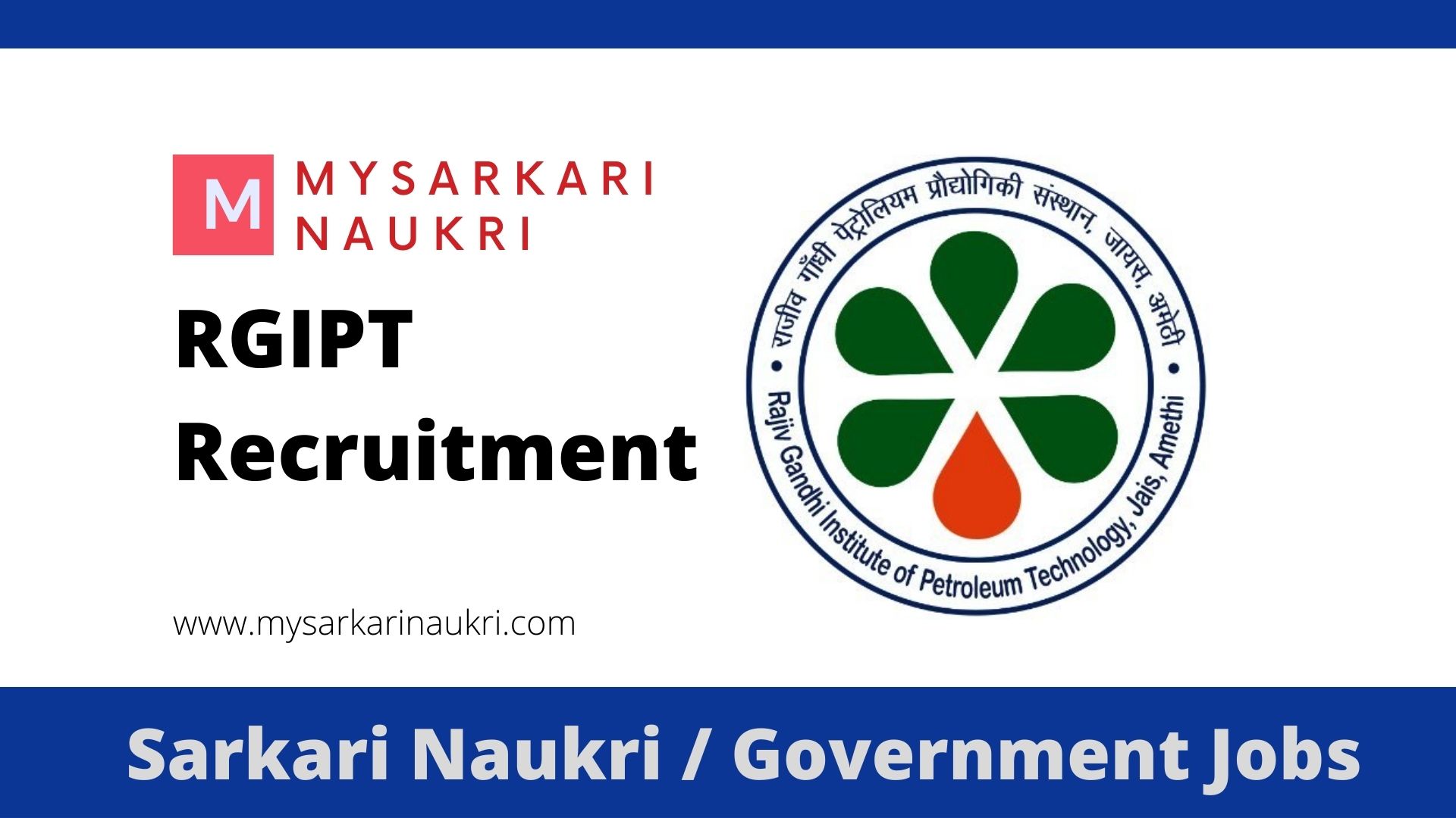 RGIPT Recruitment 2025 For Technical Person - MySarkariNaukri.com