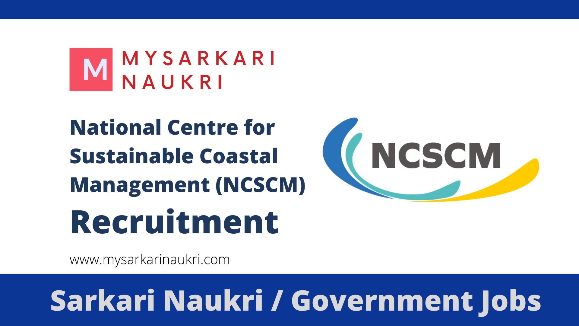 NCSCM Recruitment 2025 ncscm.res.in NCSCM Jobs