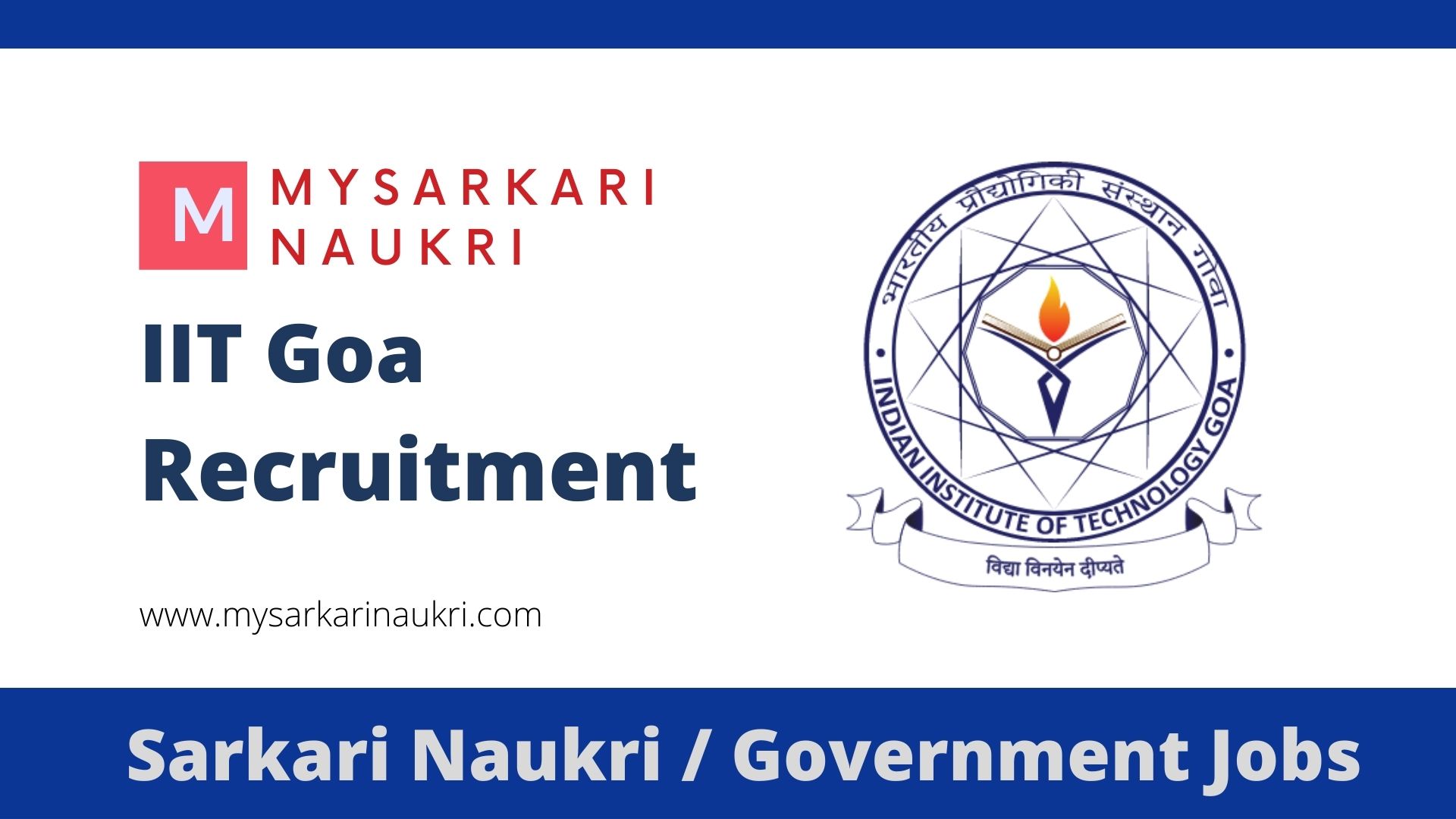 IIT Goa Recruitment 2025 For 10 Graduate Apprentice - MySarkariNaukri.com