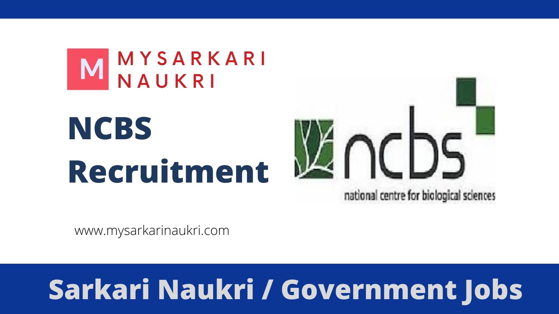 NCBS Recruitment 2025 For Software Engineer, Multimedia Developer ...
