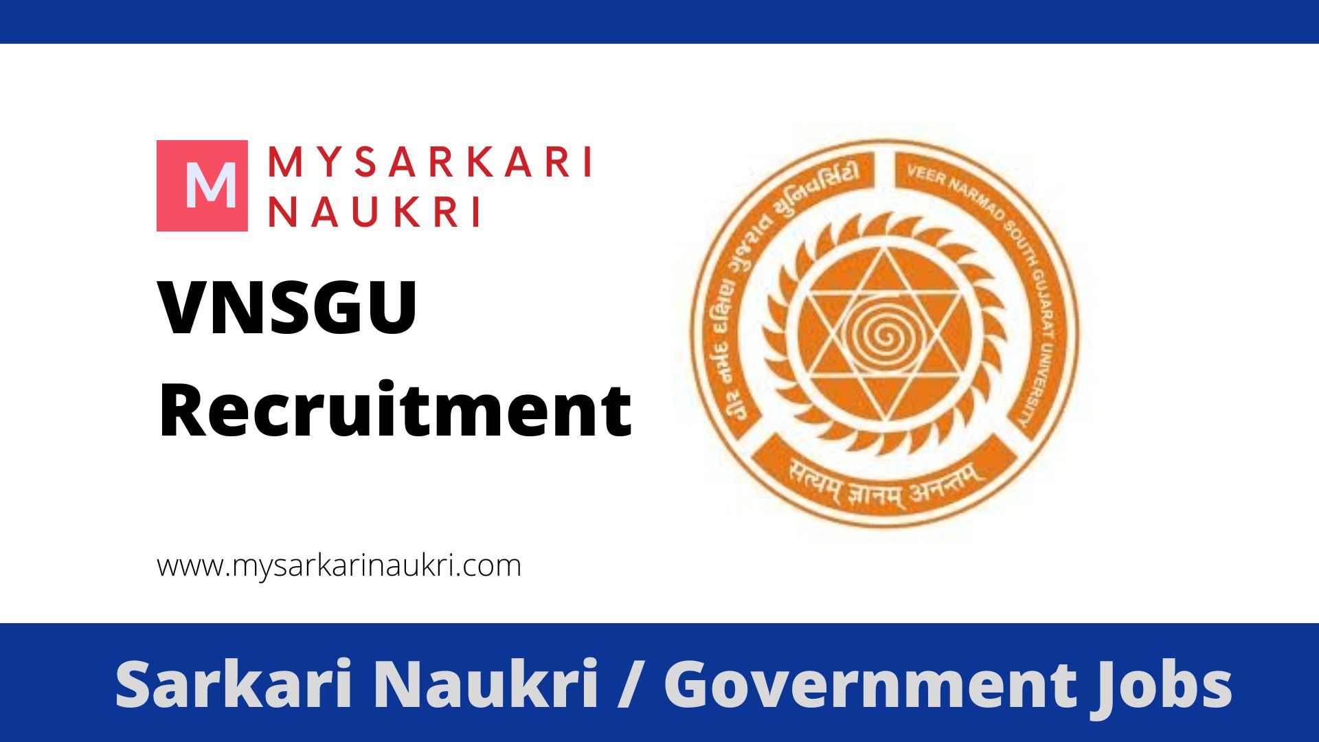 VNSGU Recruitment 2025 For Technical Assistant, Computer Operator ...