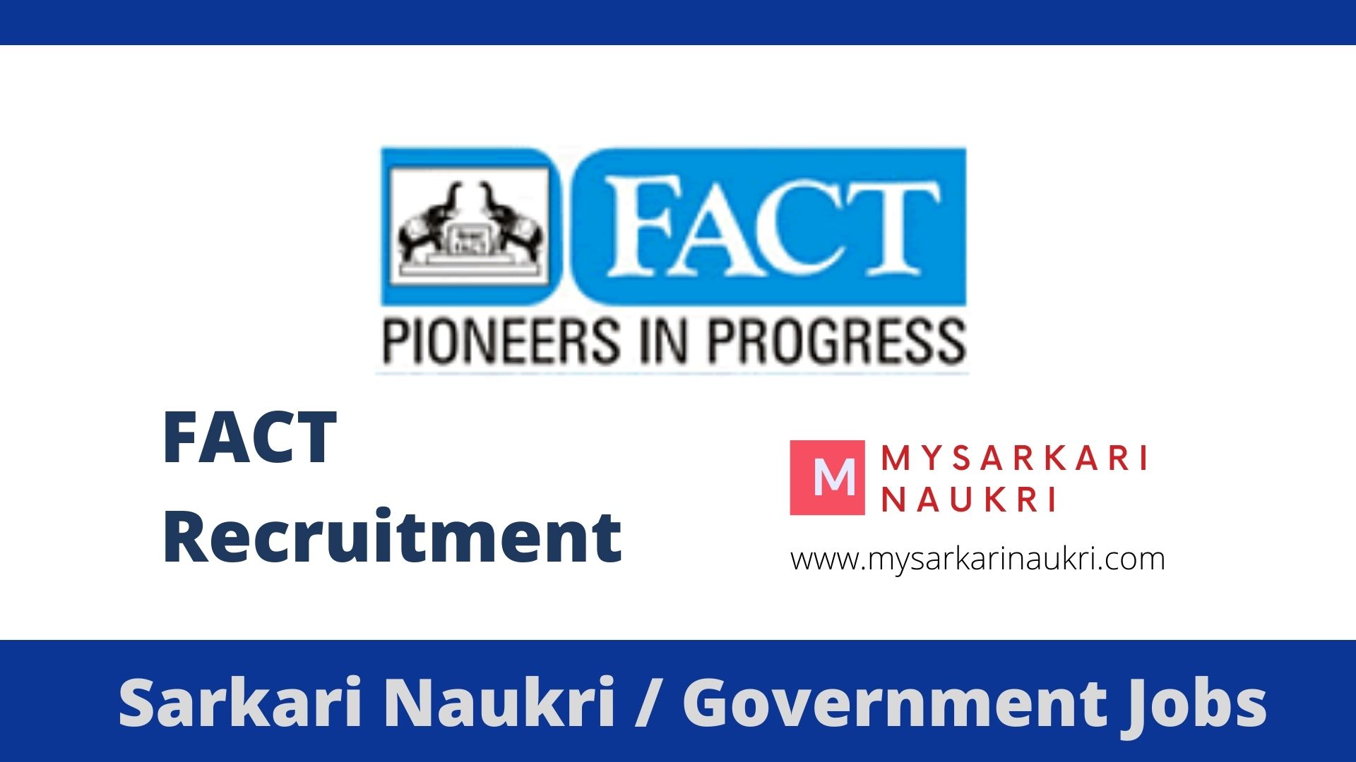 FACT Recruitment 2024 fact.co.in Fertilizers and Chemicals Travancore