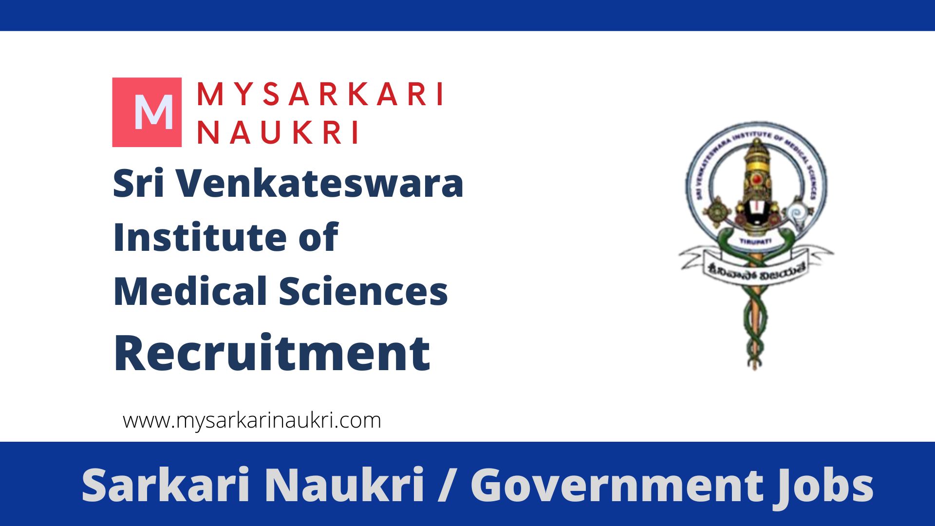 SVIMS Recruitment 2025 For 100 Nursing Apprentice - MySarkariNaukri.com