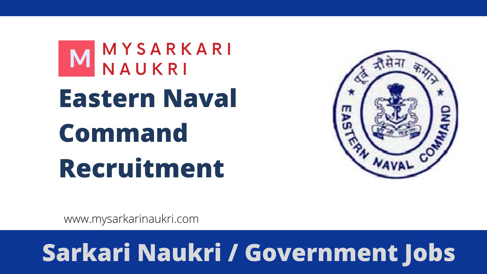 Eastern Naval Command Recruitment 2025 indiannavy.nic.in Jobs