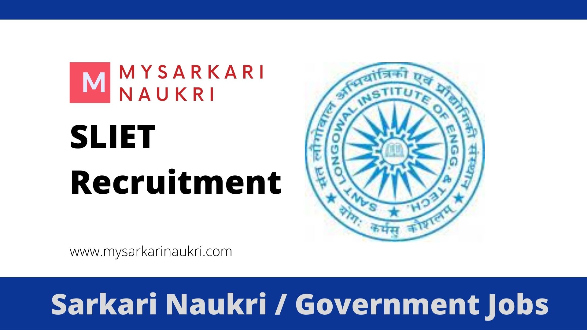 SLIET Recruitment 2025 sliet.ac.in Jobs