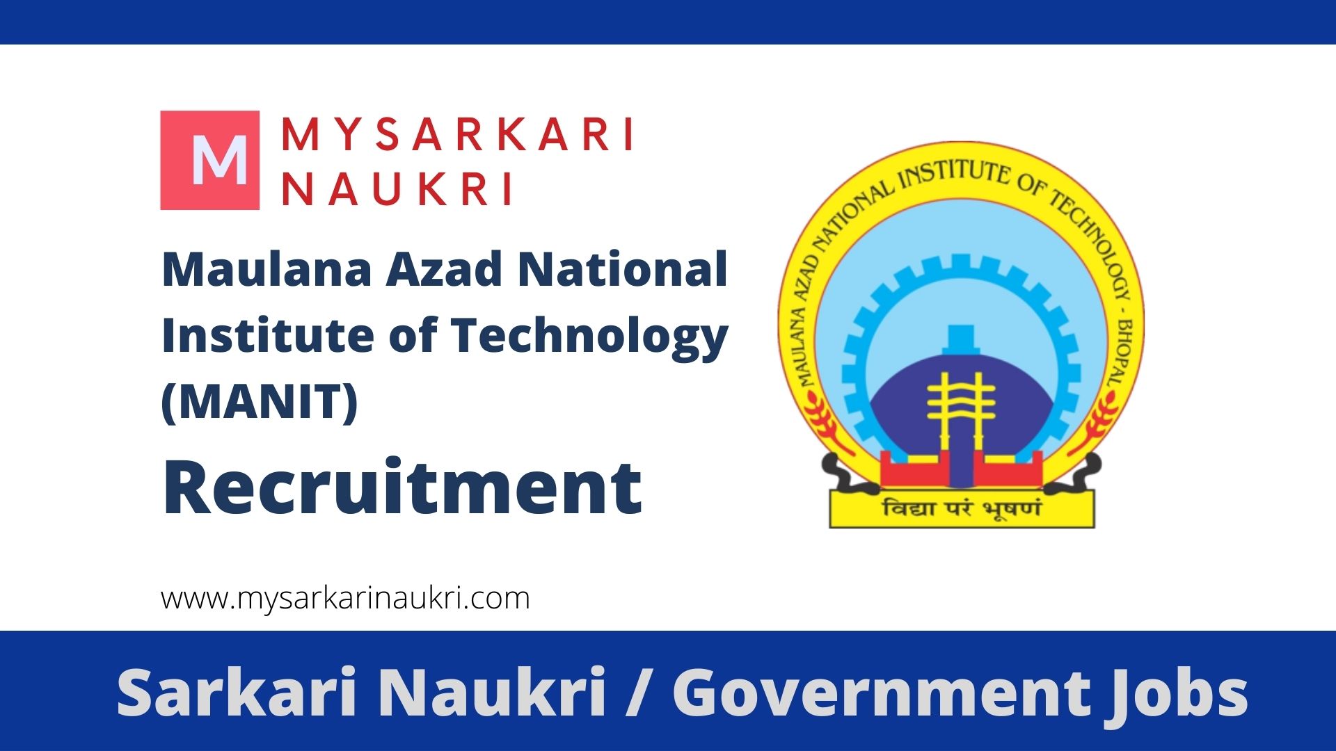 MANIT Recruitment 2025 For Junior Research Fellow (JRF ...