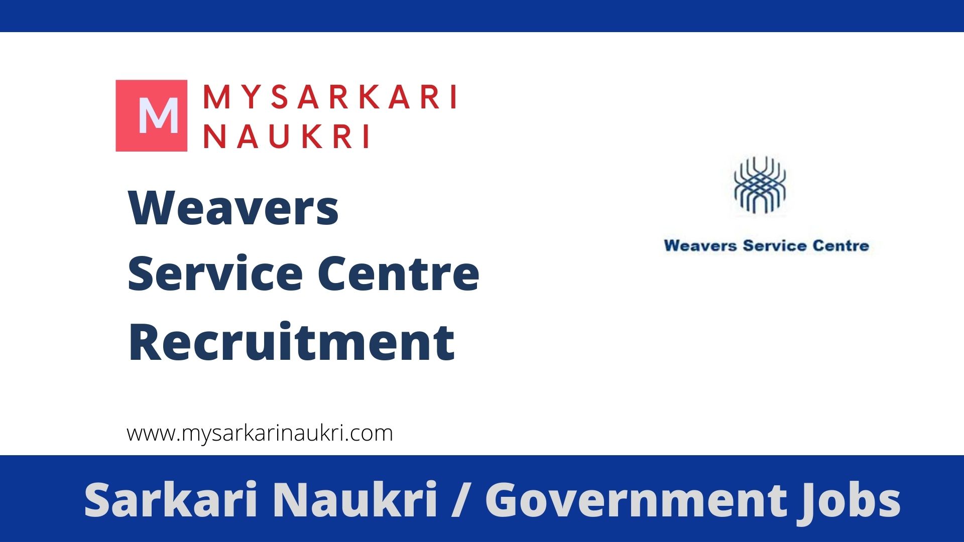 Weavers Service Centre Recruitment 2025 For 12 Junior Assistant and ...