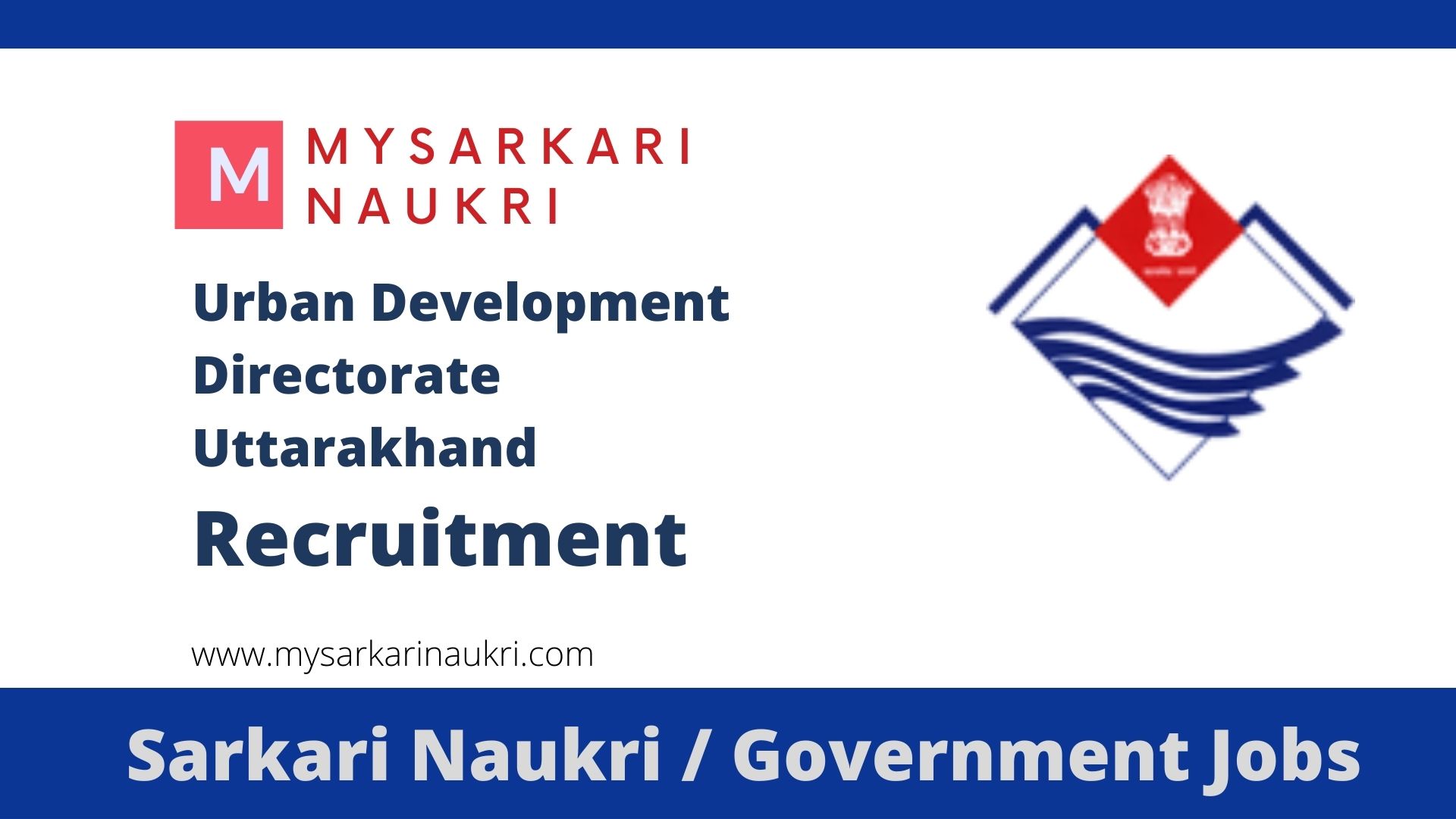 Urban Development Directorate Uttarakhand Recruitment 2025 udd.uk.gov.in