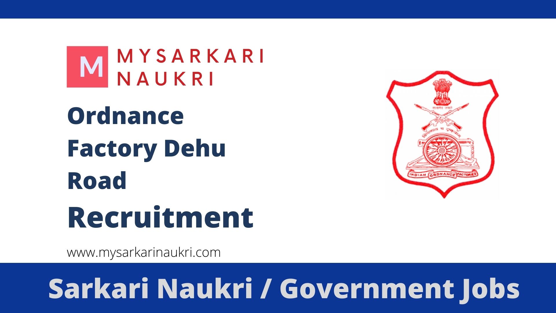Ordnance Factory Dehu Road Recruitment 2025 For 14 Graduate / Diploma ...