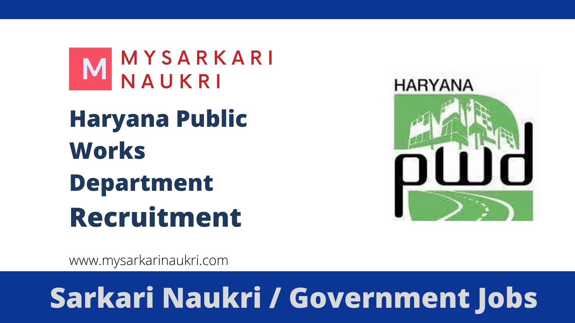 PWD Haryana Recruitment 2025 haryanapwd.nic.in Haryana Public Works