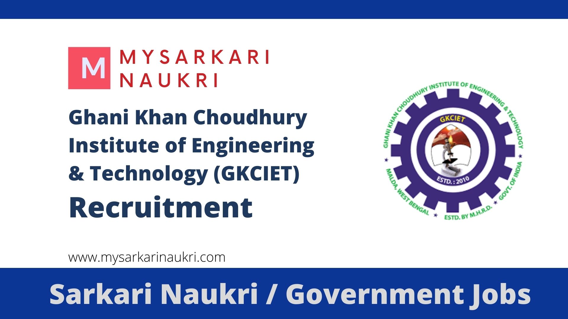 GKCIET Recruitment 2025 For Non-Teaching Posts - MySarkariNaukri.com