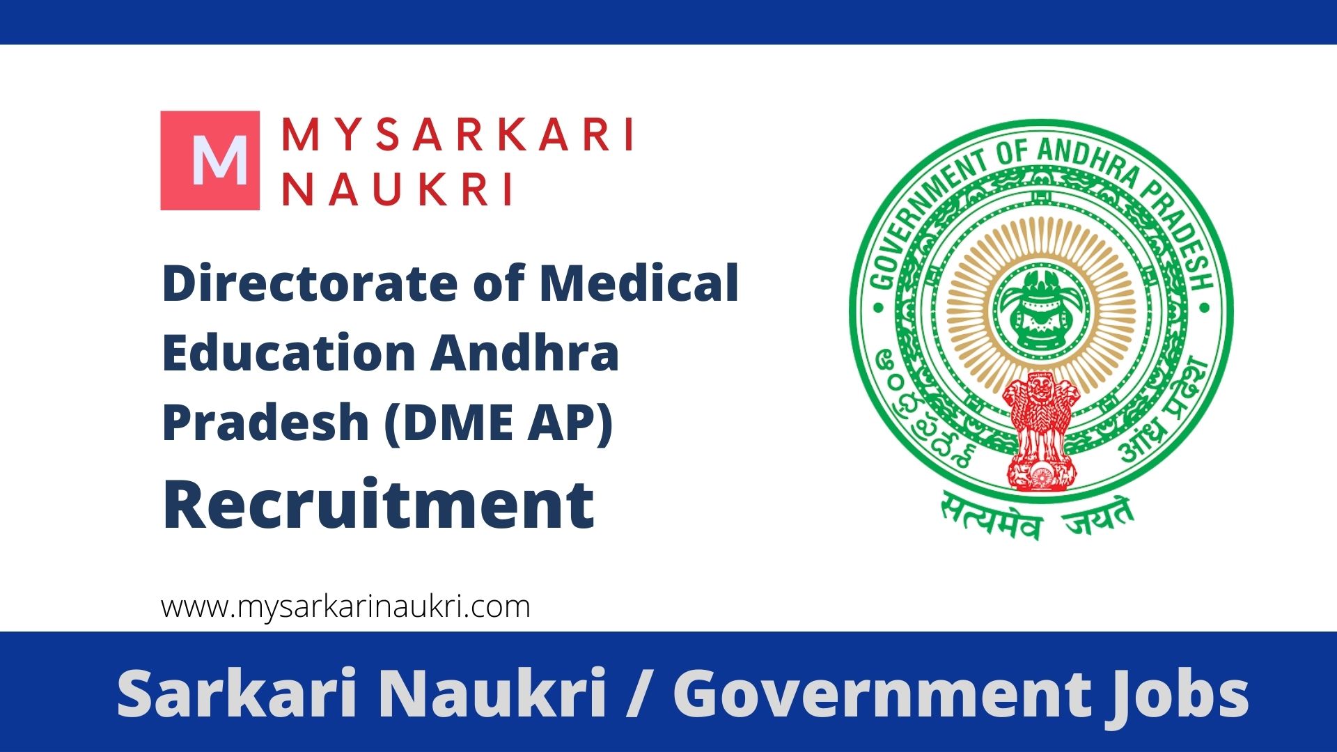DME AP Recruitment 2025 For 69 Junior Assistant and Various Posts - MySarkariNaukri.com