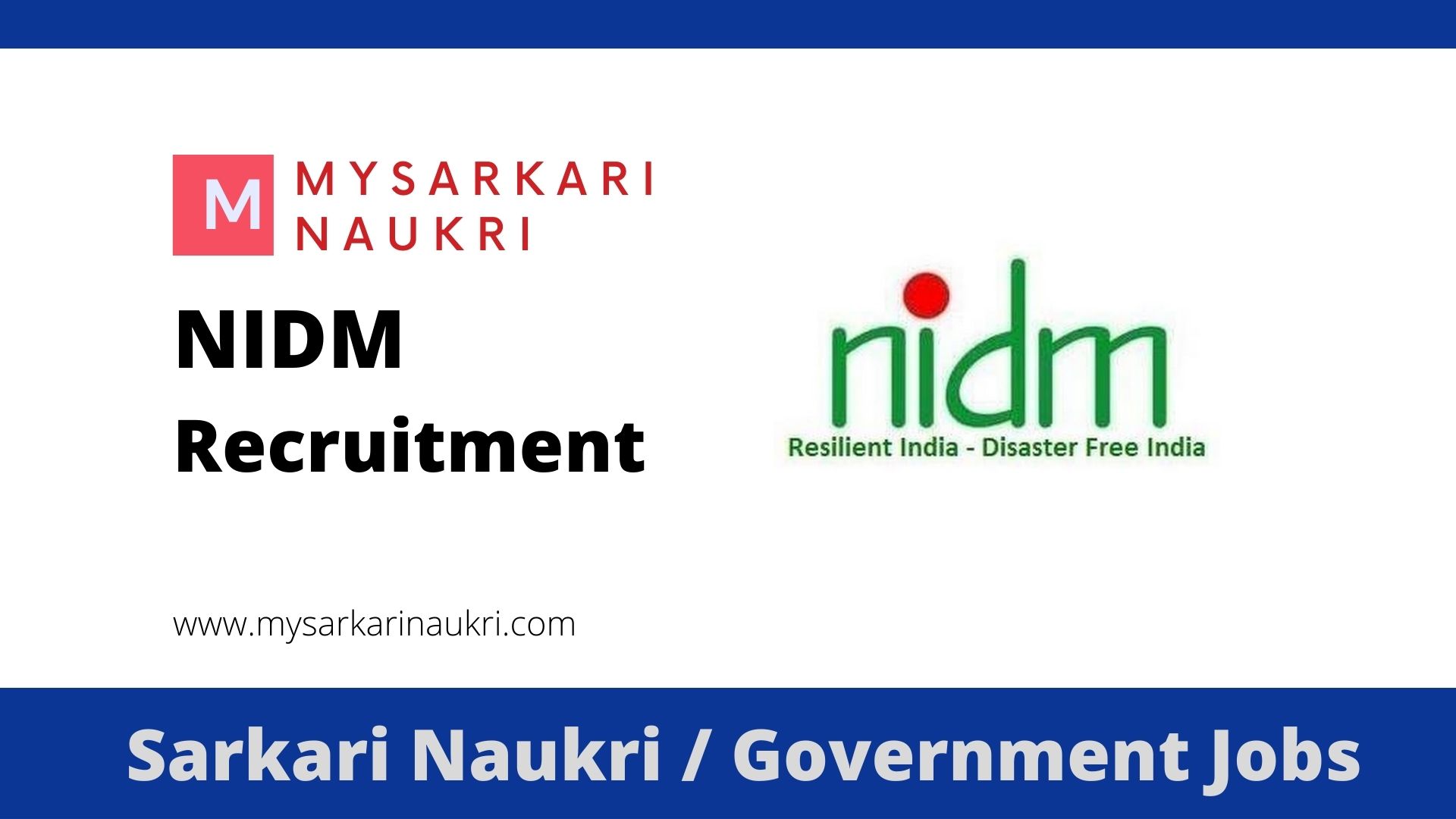 NIDM Recruitment 2026 for 5 Assistant Professor Posts – Apply Online ...