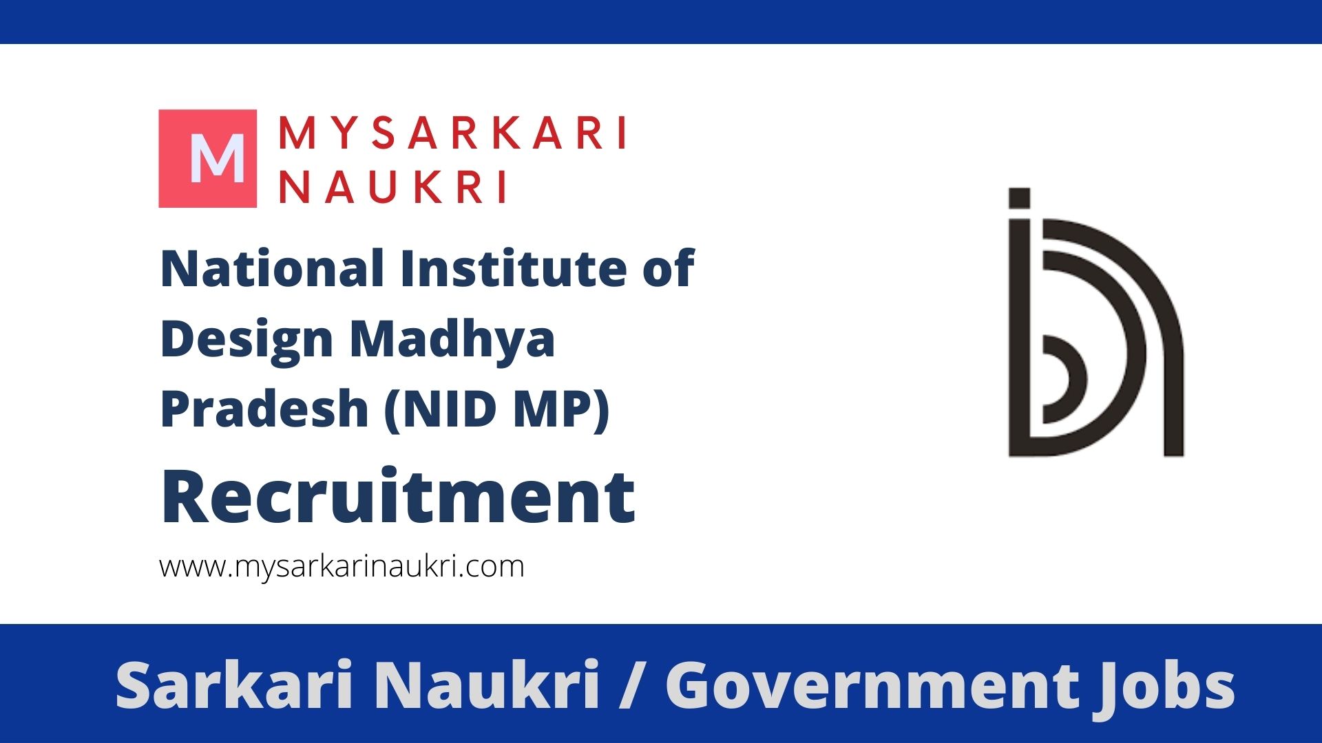 NID MP Recruitment 2025 For 16 Designer and Various Posts ...