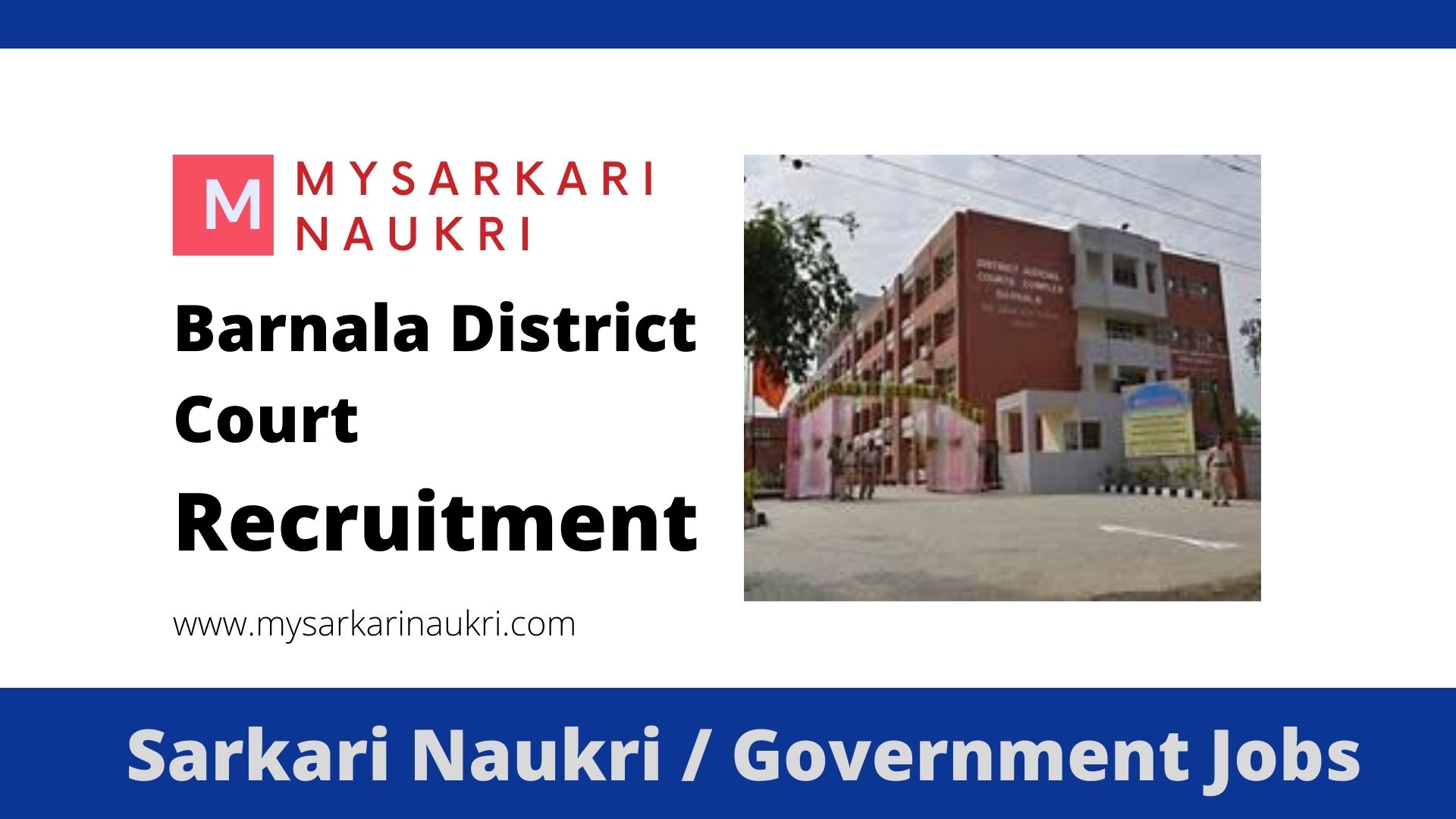 Barnala District Court Recruitment 2025 For 32 Clerk, Stenographer ...