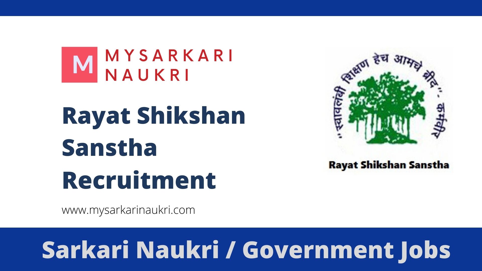 Rayat Shikshan Sanstha Recruitment 2025 For 18 Primary Teacher and ...
