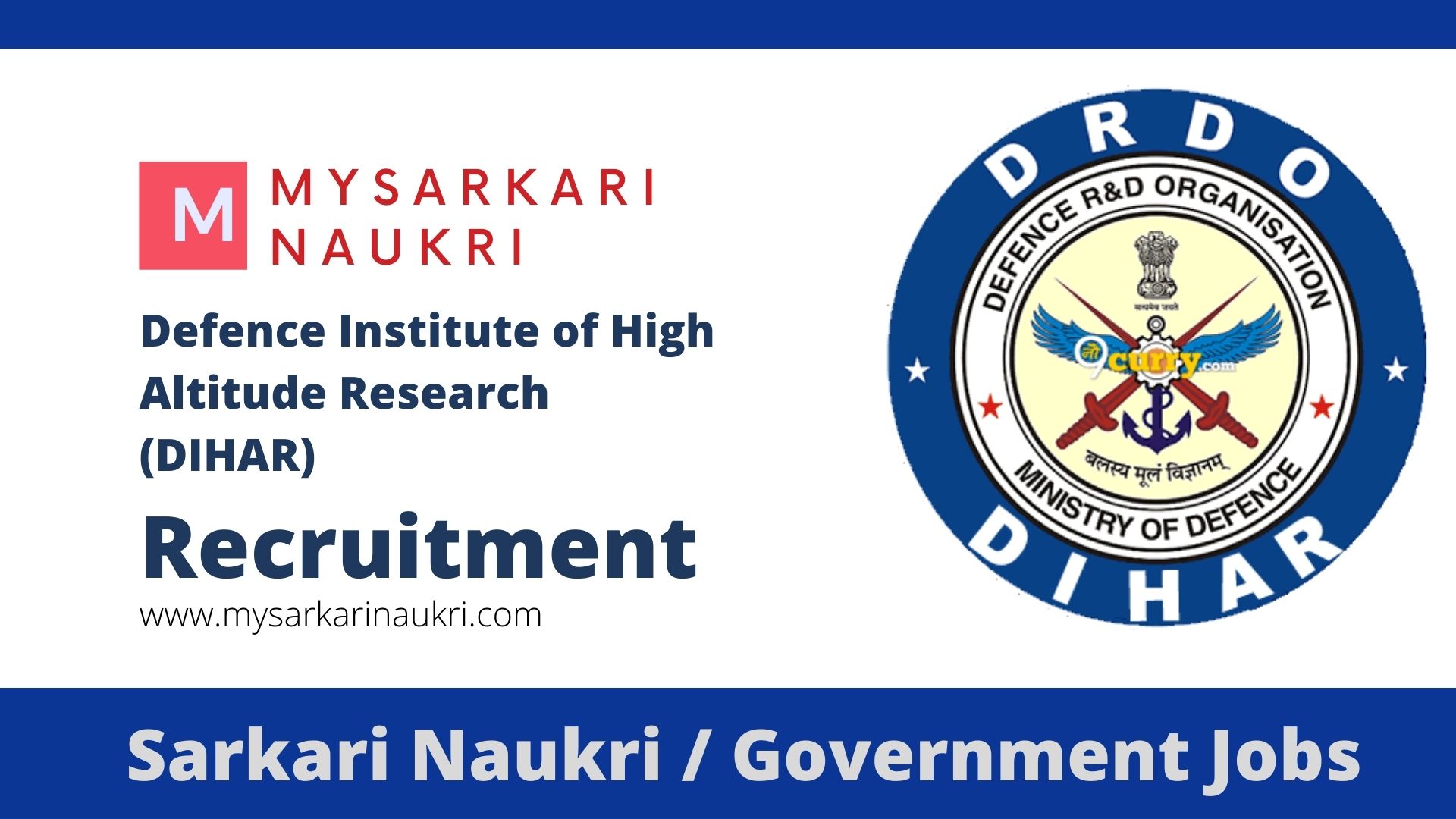 DIHAR Recruitment 2025 For 16 Junior Research Fellow, Research ...