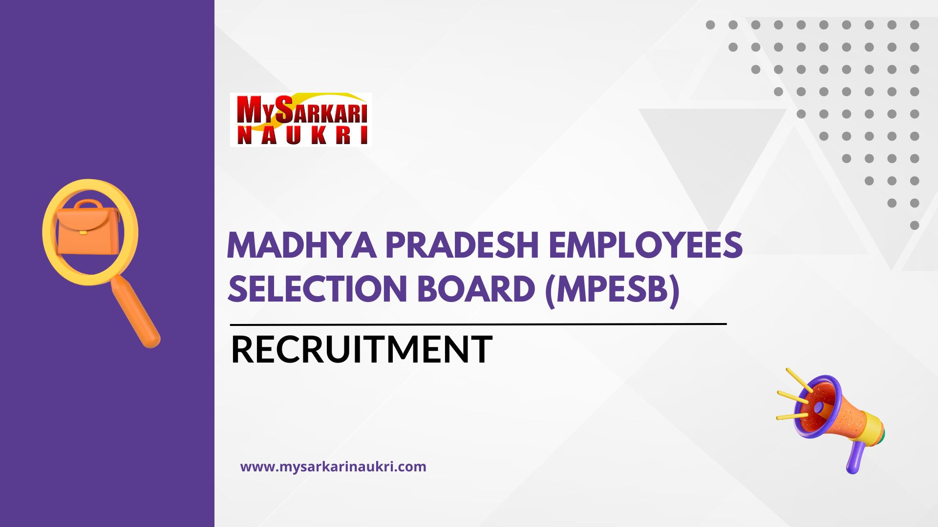 MPESB Recruitment 2025 Madhya Pradesh Employees Selection Board Jobs
