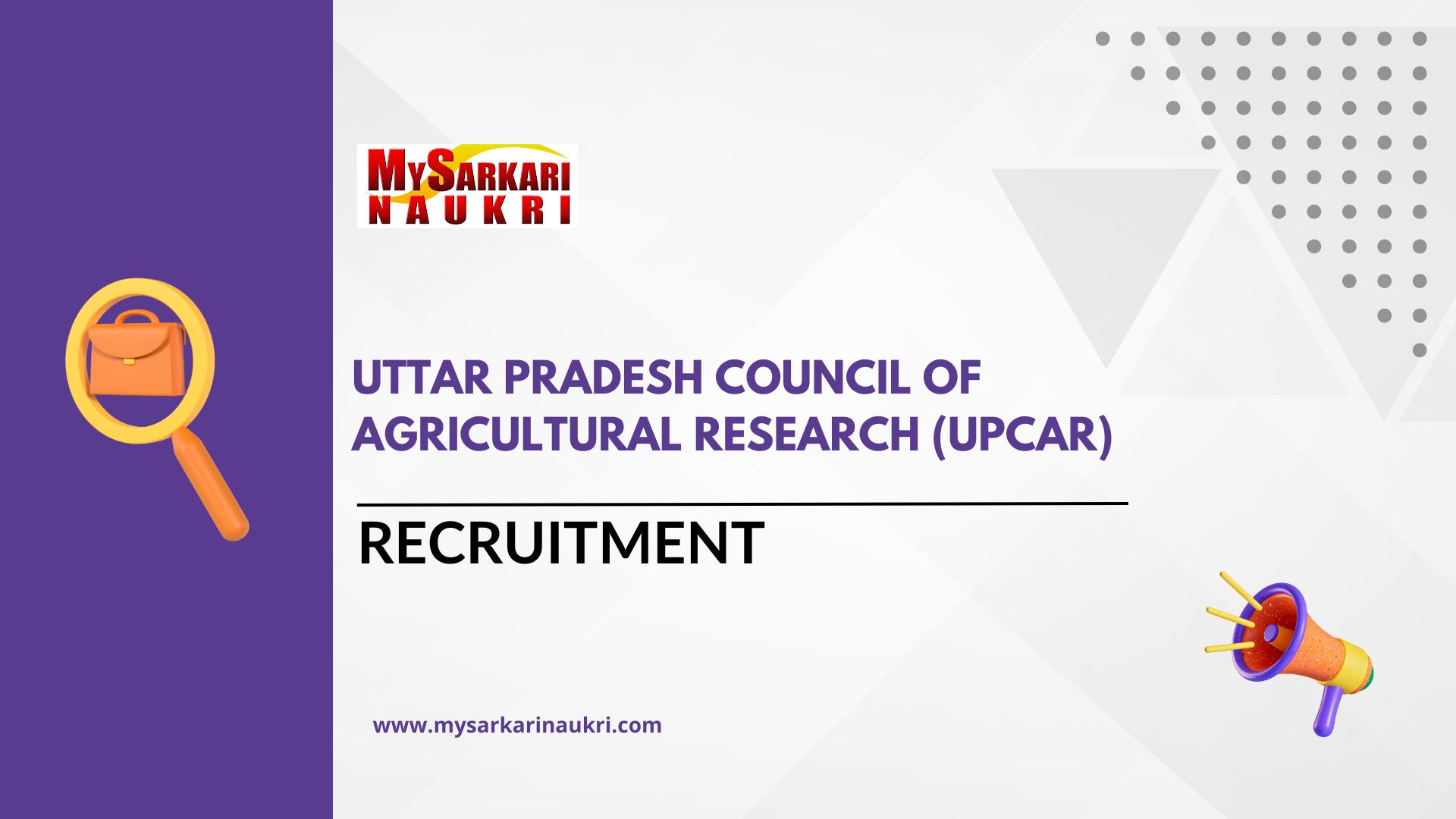 UPCAR Recruitment 2025 For 10 Scientific Officer and Various Posts - MySarkariNaukri.com