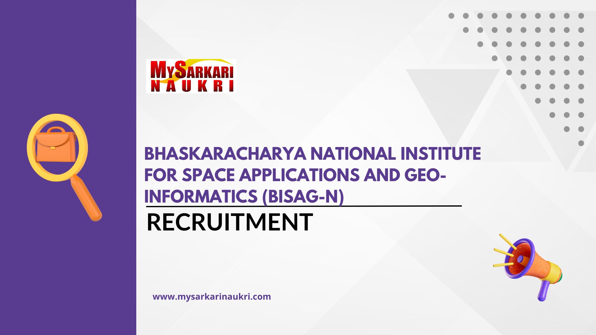 BISAG-N Recruitment 2025 For 14 Management Manpower - MySarkariNaukri.com