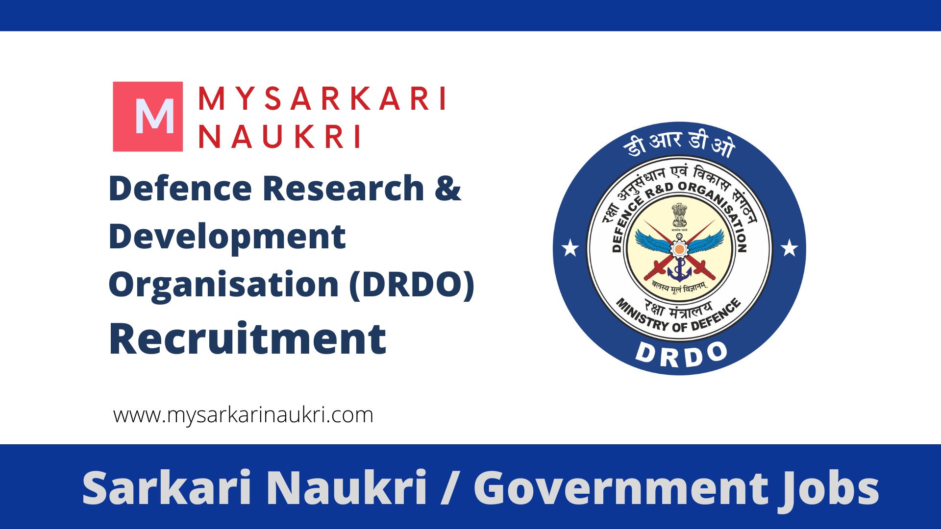 DRDL Recruitment 2025 For ITI Apprentices - MySarkariNaukri.com
