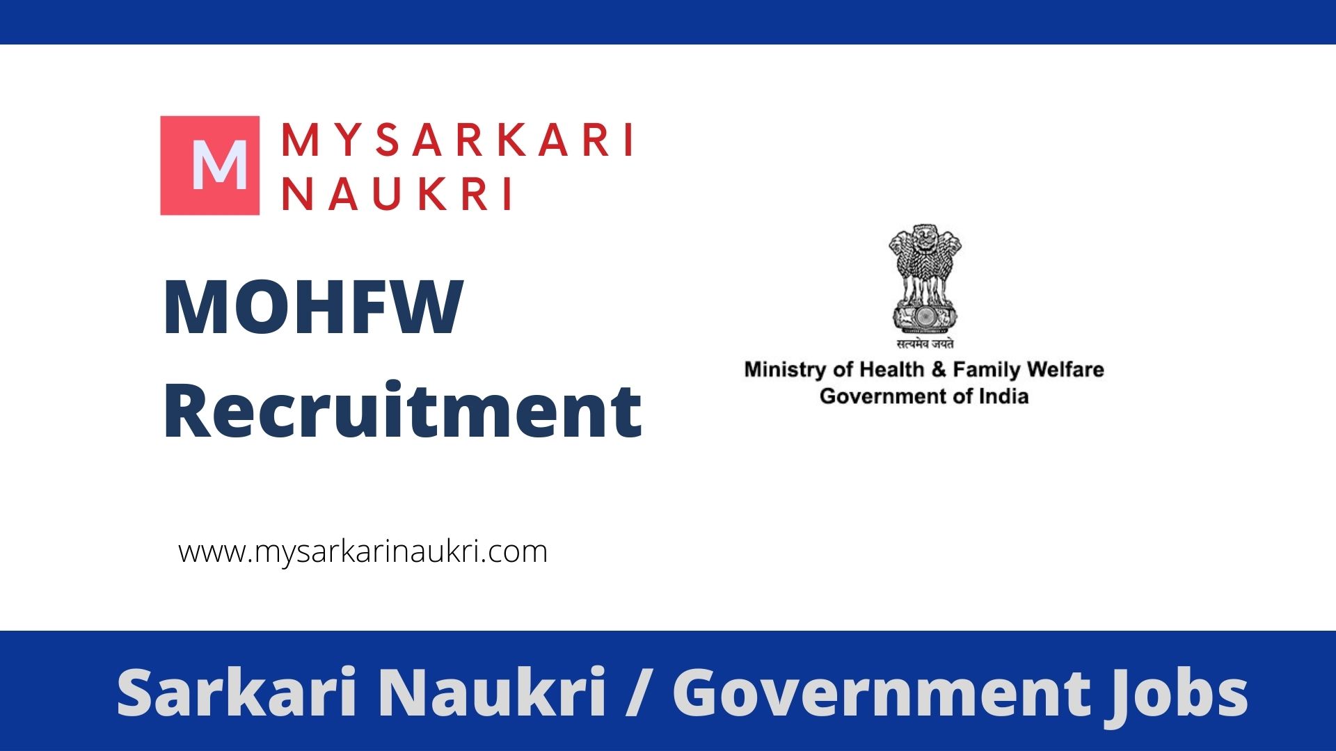 MOHFW Recruitment 2025 For Field Investigator and Various Posts ...