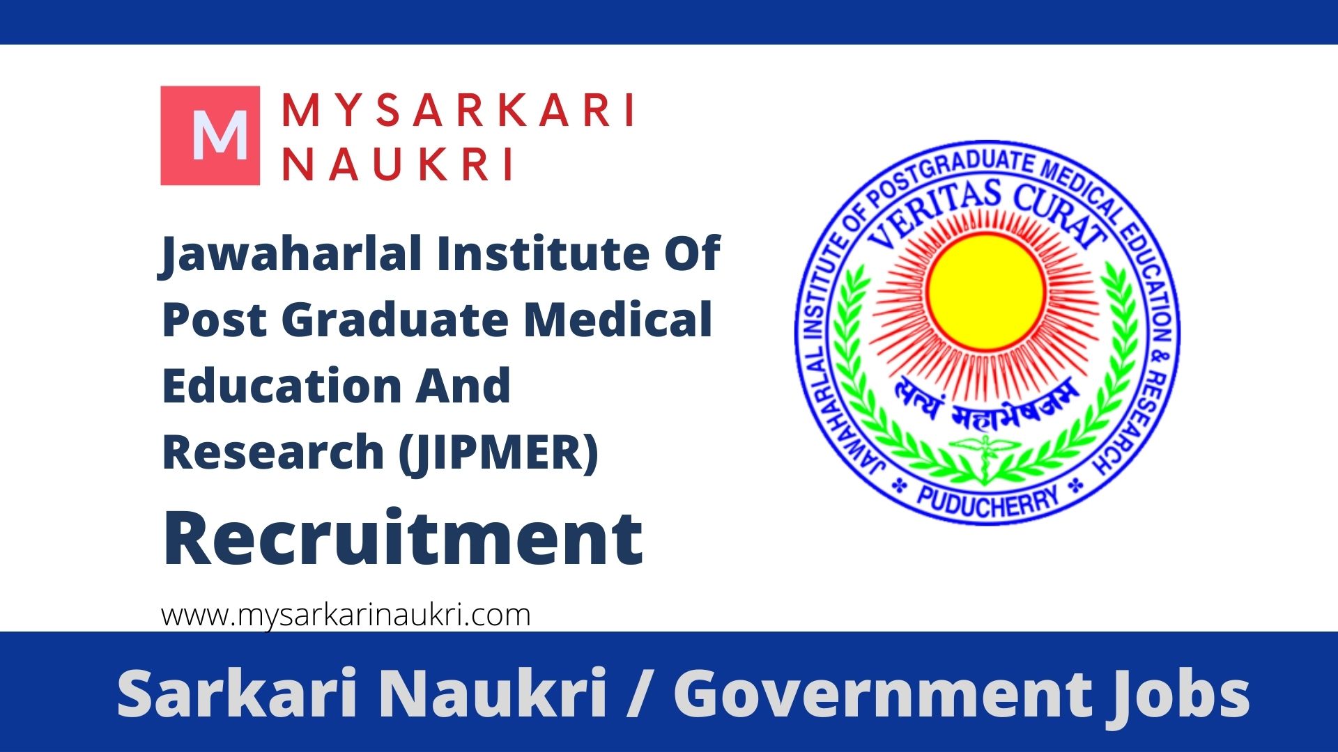 JIPMER Recruitment 2025 For Staff Nurse - MySarkariNaukri.com