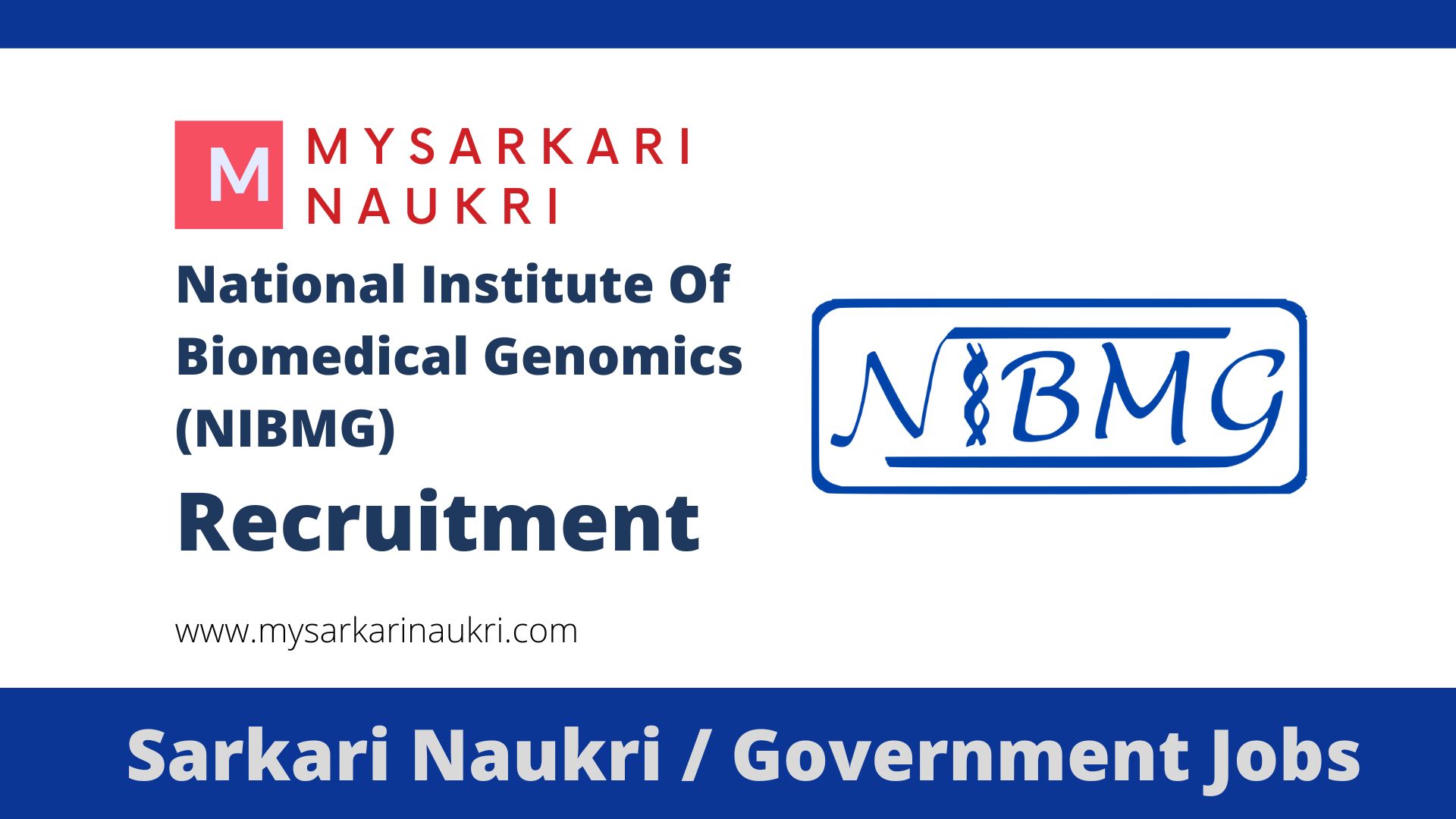 NIBMG Recruitment 2026 – Apply Offline for Project Manager, Scientist ...