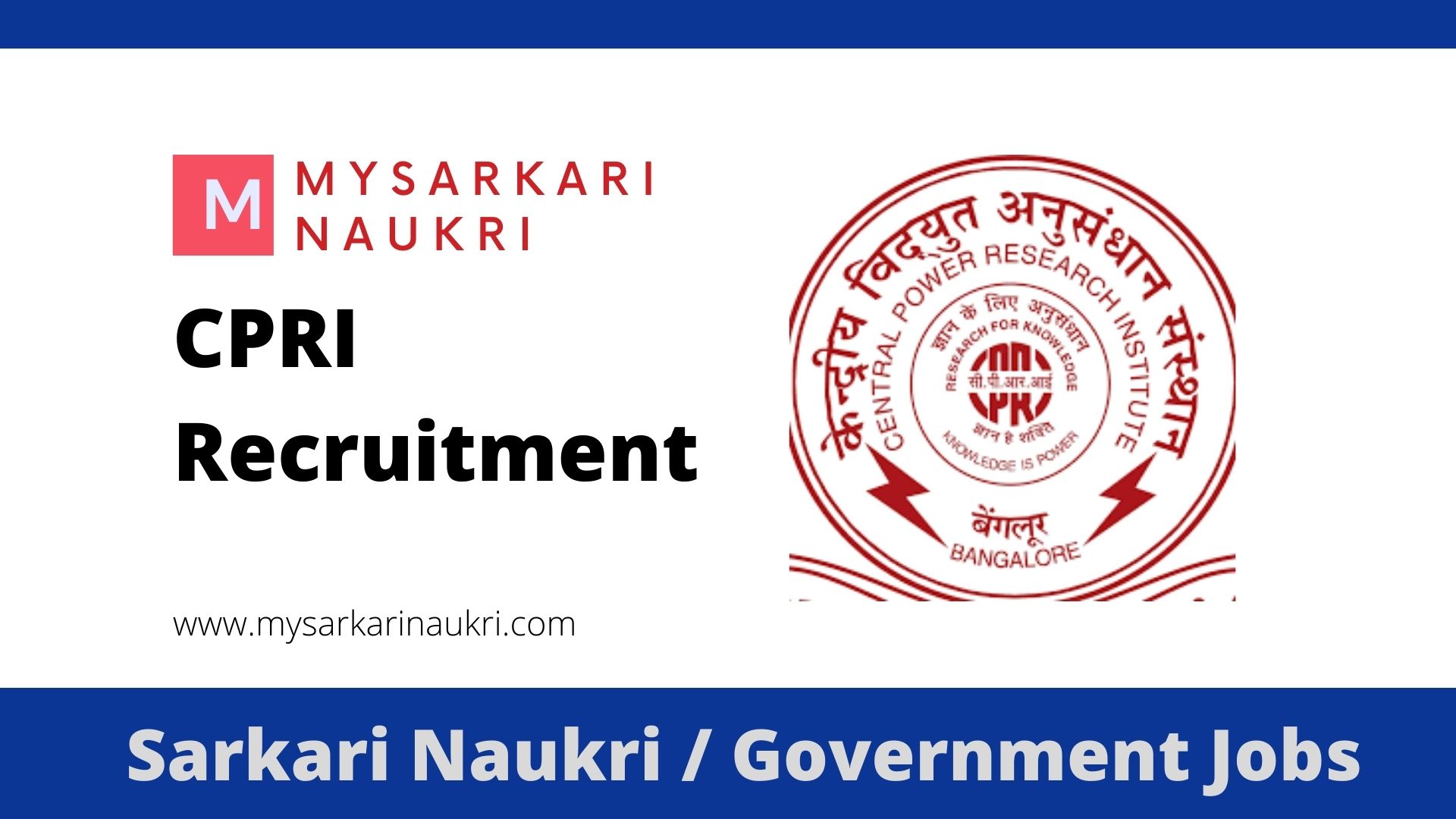 CPRI Recruitment 2025 For 44 Assistant and Various Posts ...